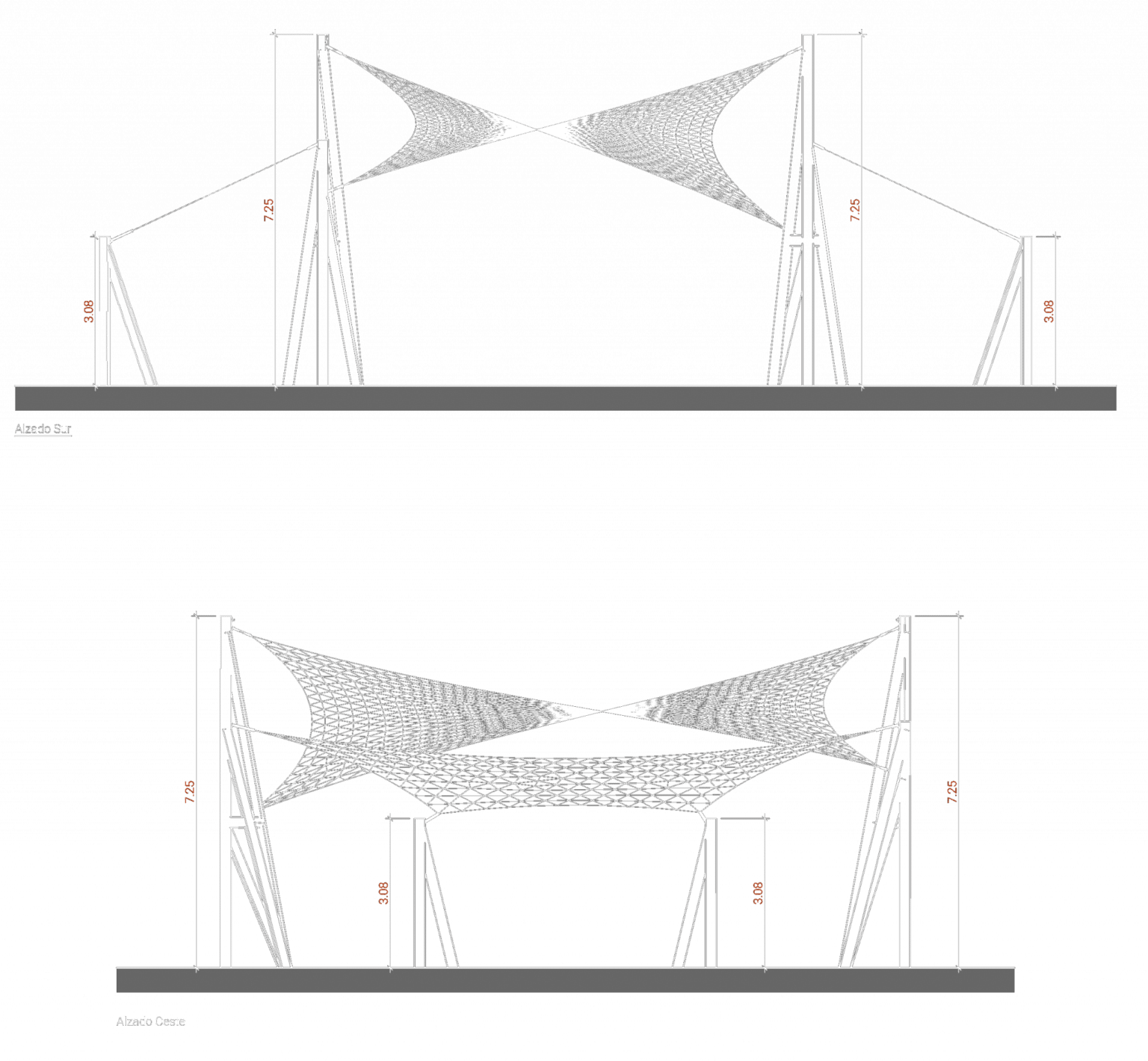Estructura Tensada con Cables | Soluciones Arquitectónicas Ensombra